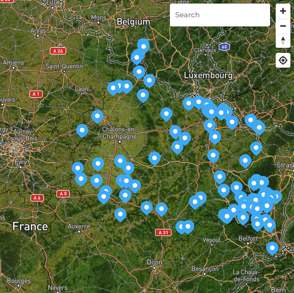Location Map – FR – Grand Est 2022 coordinate - Urbex Direct